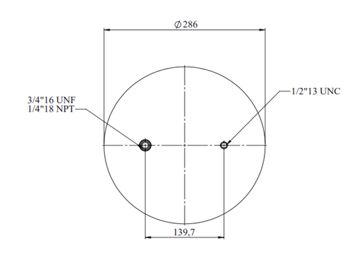 448052-C - AIR SPRING مع قواعد حديدية