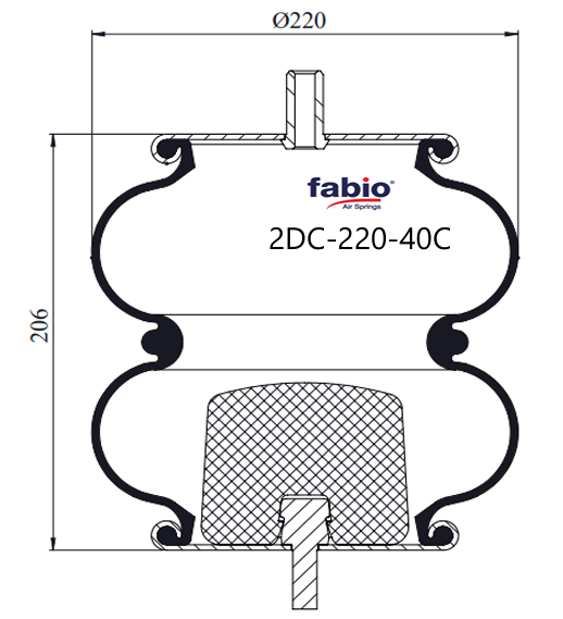 2DC-220-40C - Convoluted Air Springs